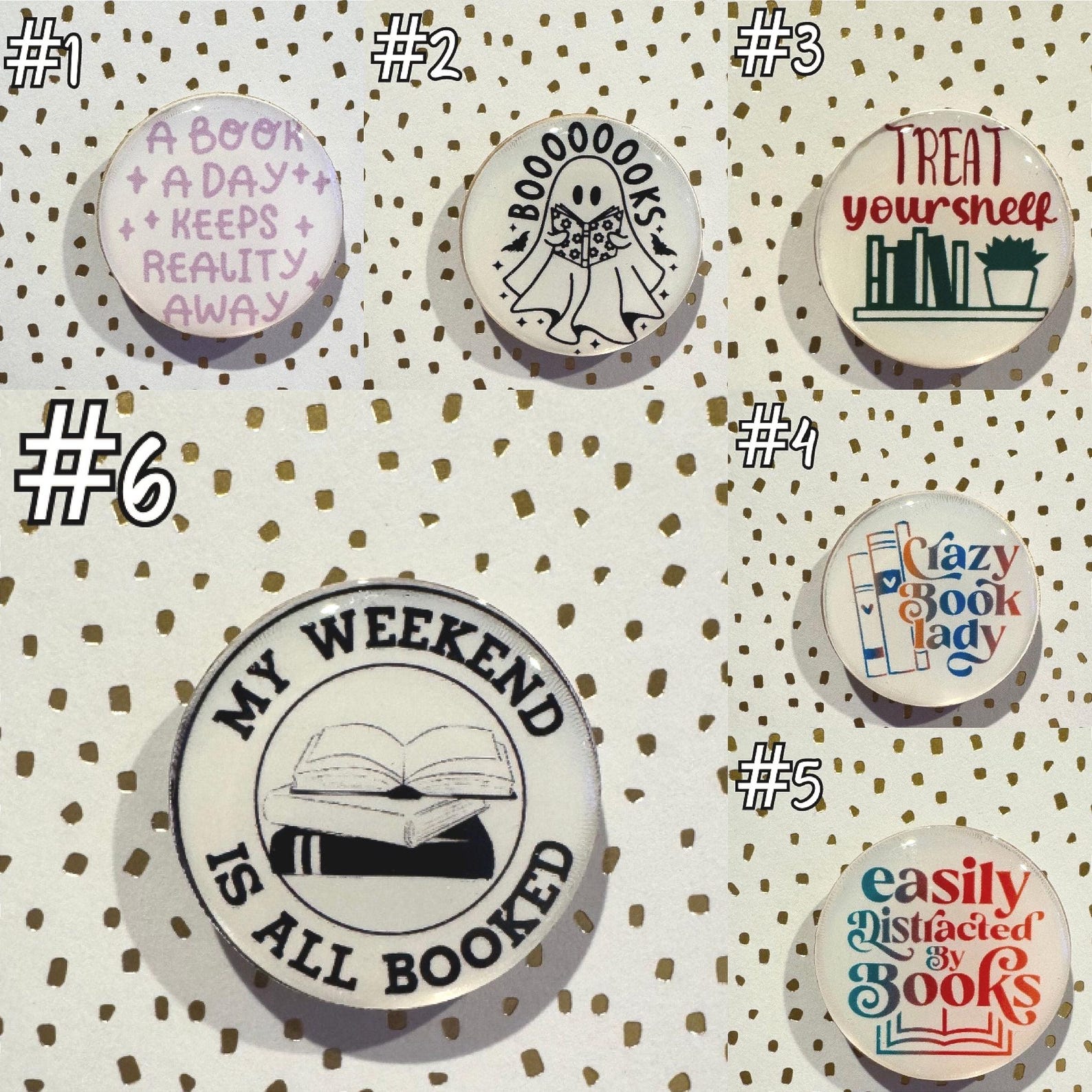 Book Themed Mini Magnets, Mini Magnets, Decorative Magnets, Gift Idea ...
