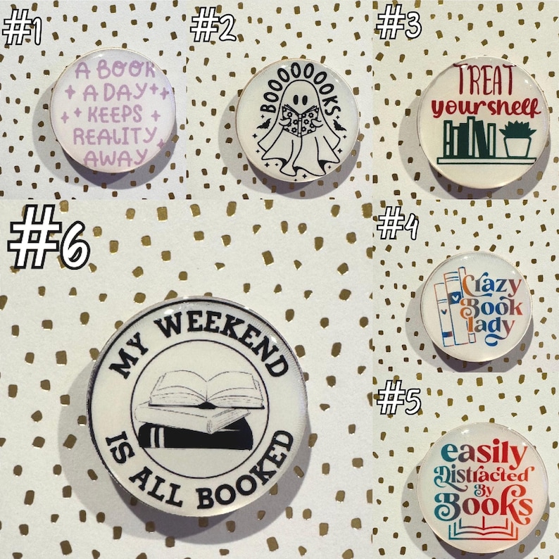 Book Themed Mini Magnets, Mini Magnets, Decorative Magnets, Gift Idea ...