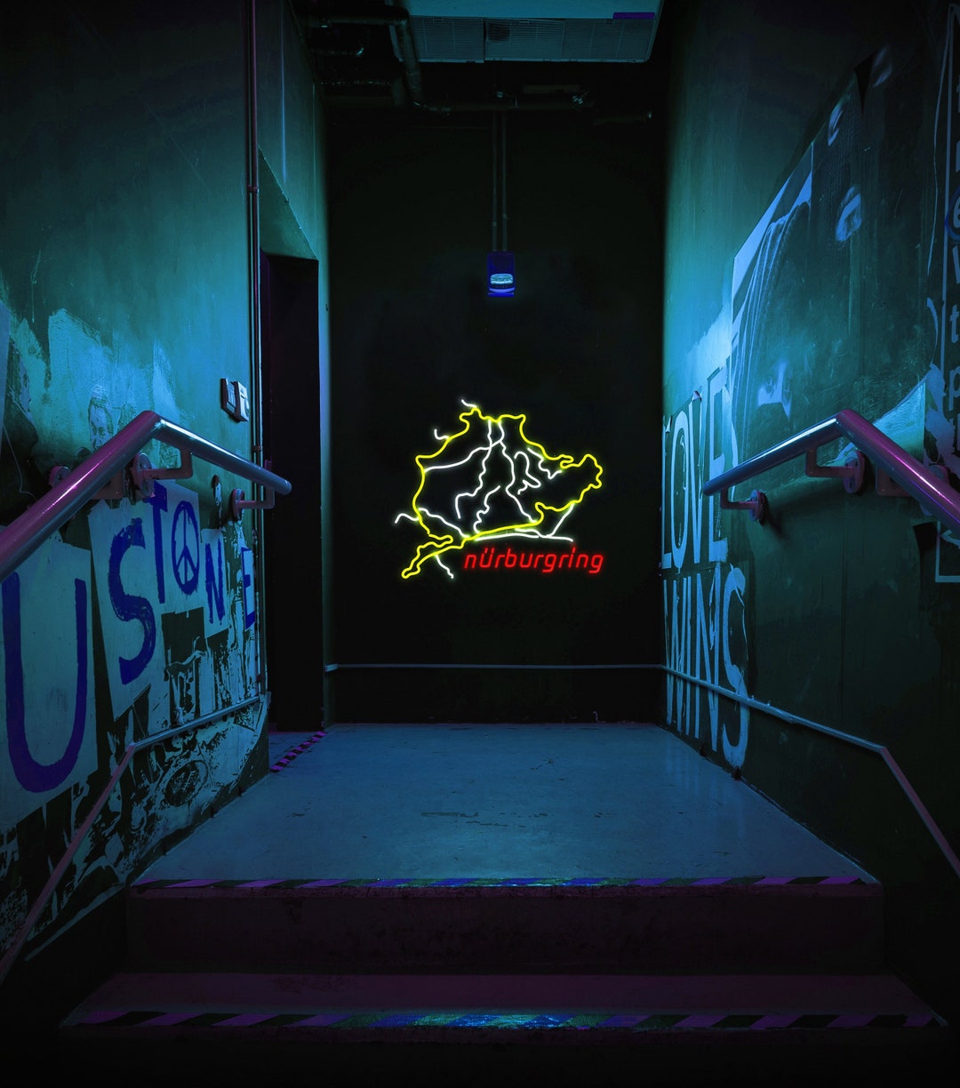Nürburgring 2.0 Nordschleife Motorsport Neon Wall Art Custom LED Race ...