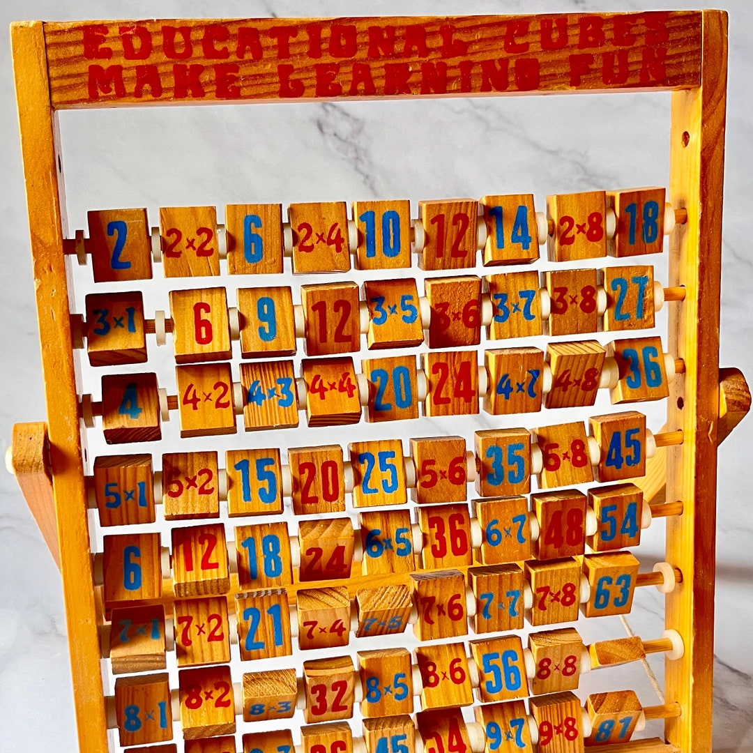 Vintage Multiplication Table Learning Tool - Etsy
