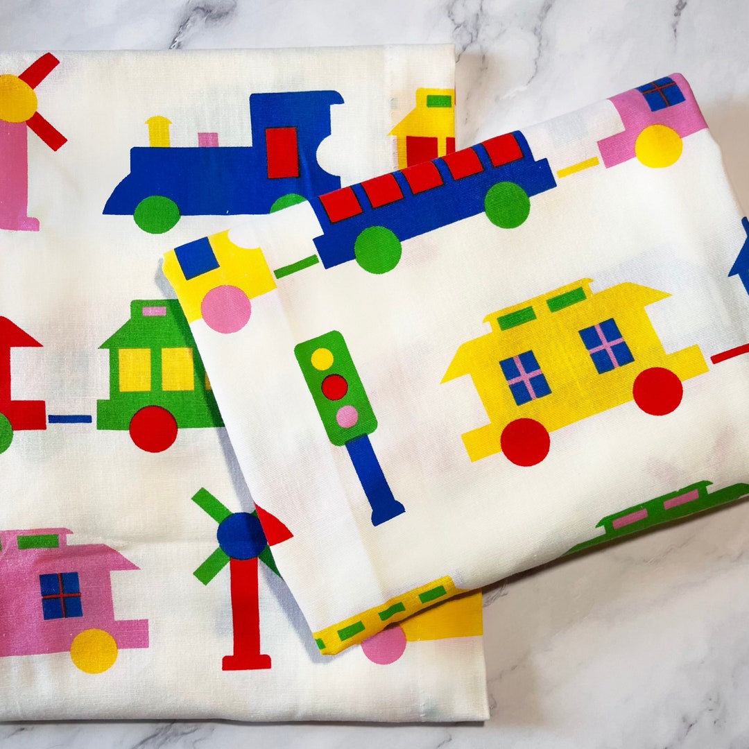 Vintage White Window Panel Curtains With Colorful Rainbow ...