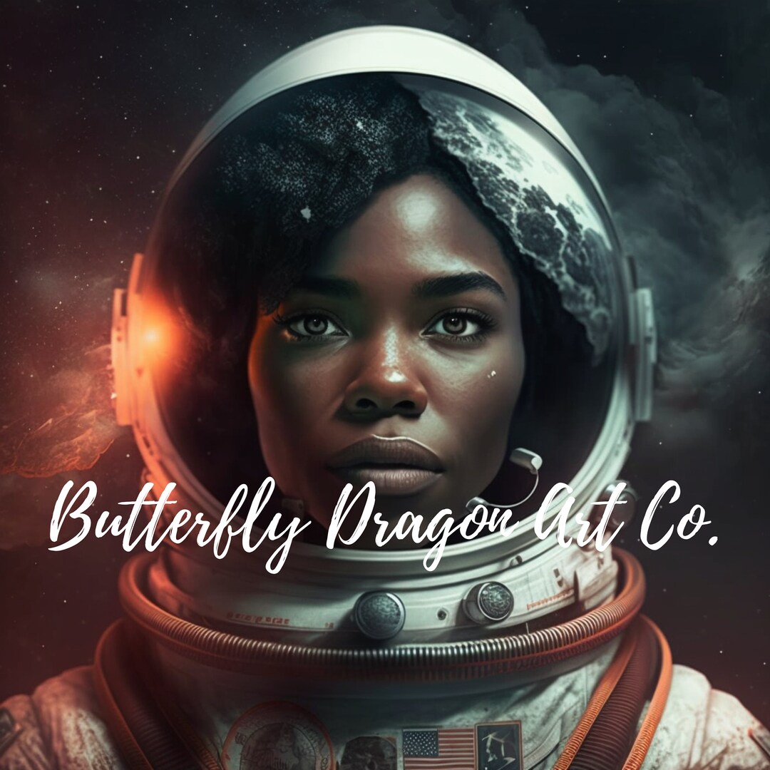 Afrocentric Art PNG File First Black Woman in Space - Etsy