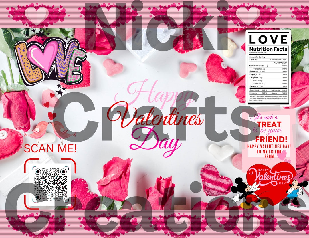 Valentines Day Chip Bag Heart Day - Etsy