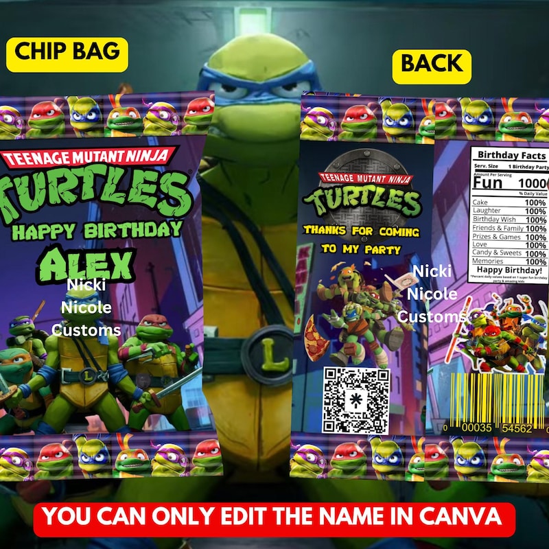 Ninja Turtle Favors - Etsy