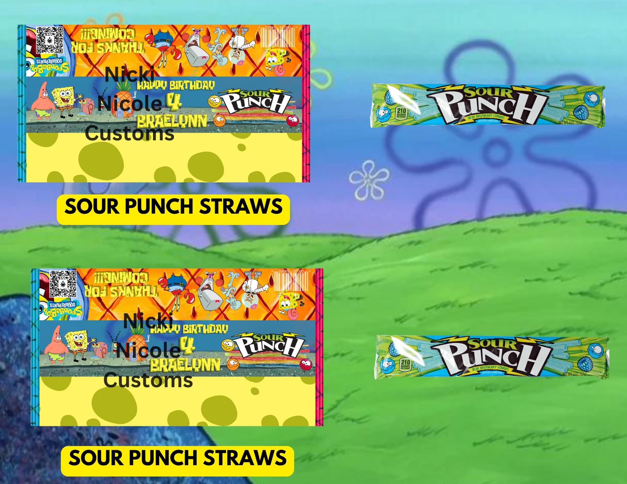 Spongebob Sour Punch Strohhalm Vorlage - Etsy.de