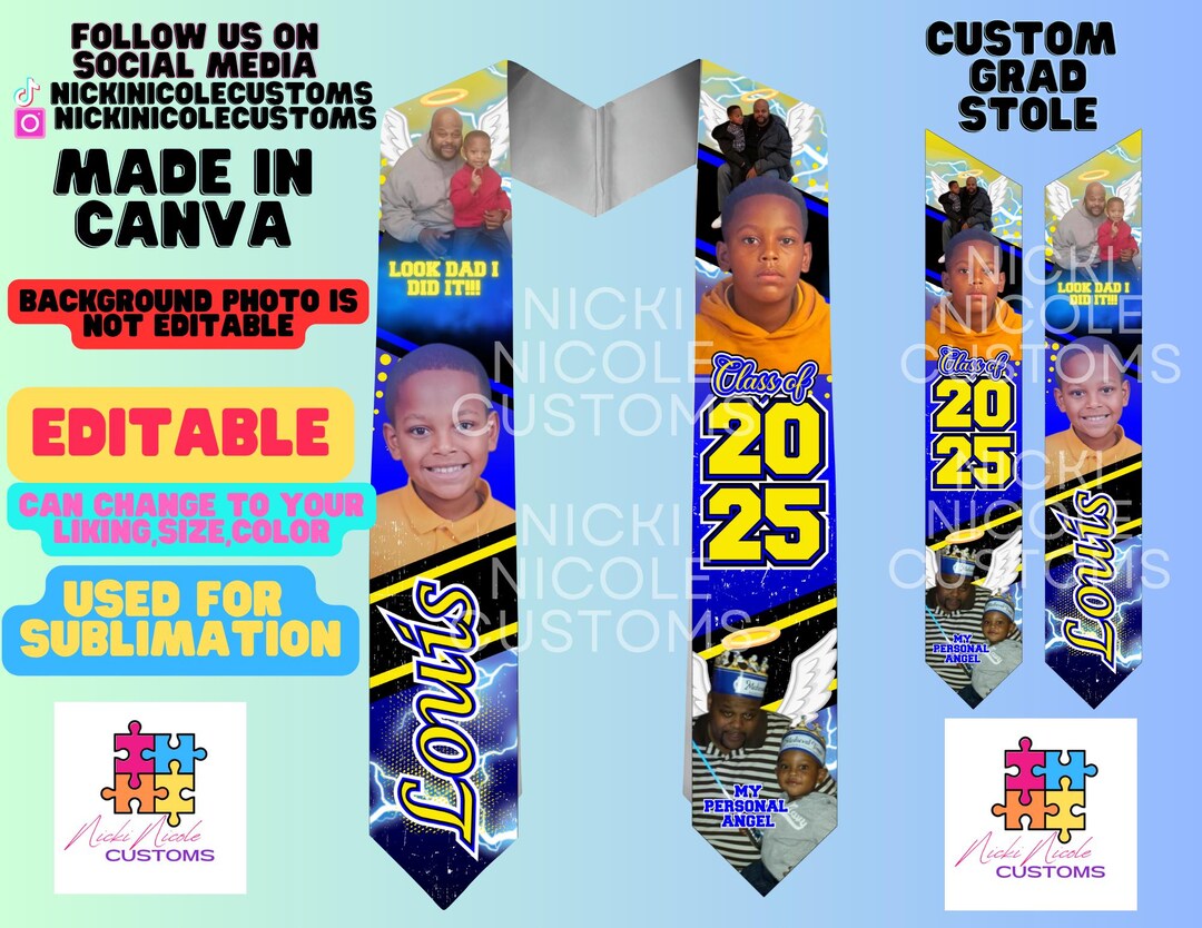2025 Memorial Graduation Stole (read Description) - Etsy