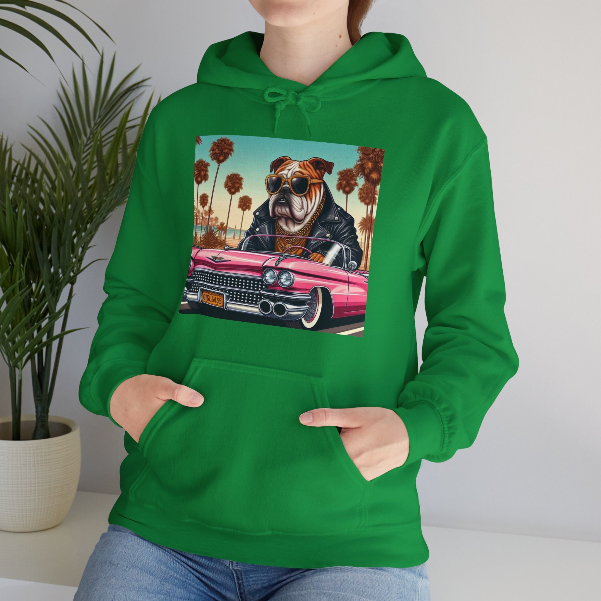 Cool Paws Driving Cool Cars Unisex Hooded Sweater Bulldog - Etsy