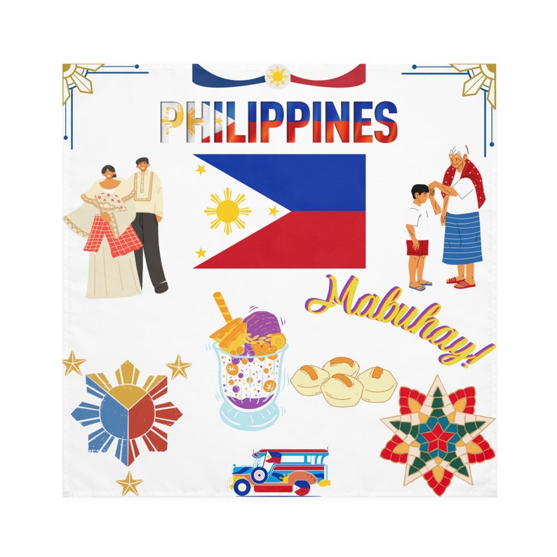 Philippines Culture Fabric Napkins Filipino - Etsy