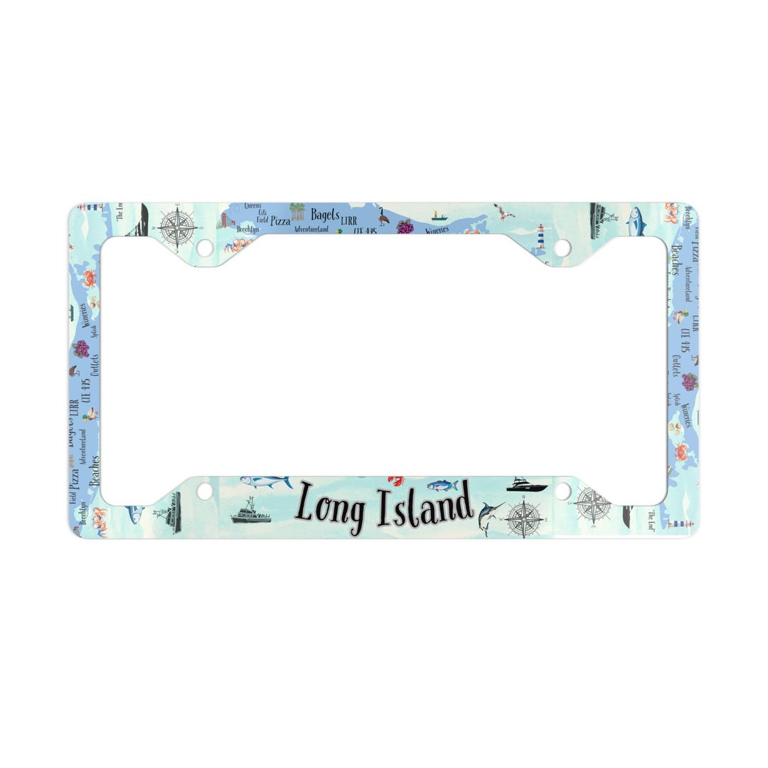 Long Island License Plate, Metal Frame, New York, Car, Auto, Truck - Etsy