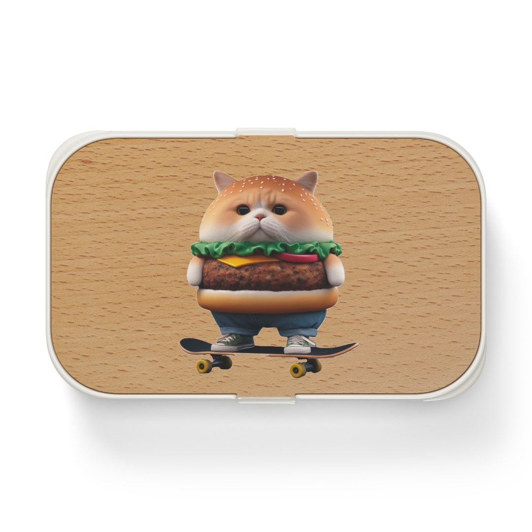 Hamburger Cat Bento Lunch Box - Etsy