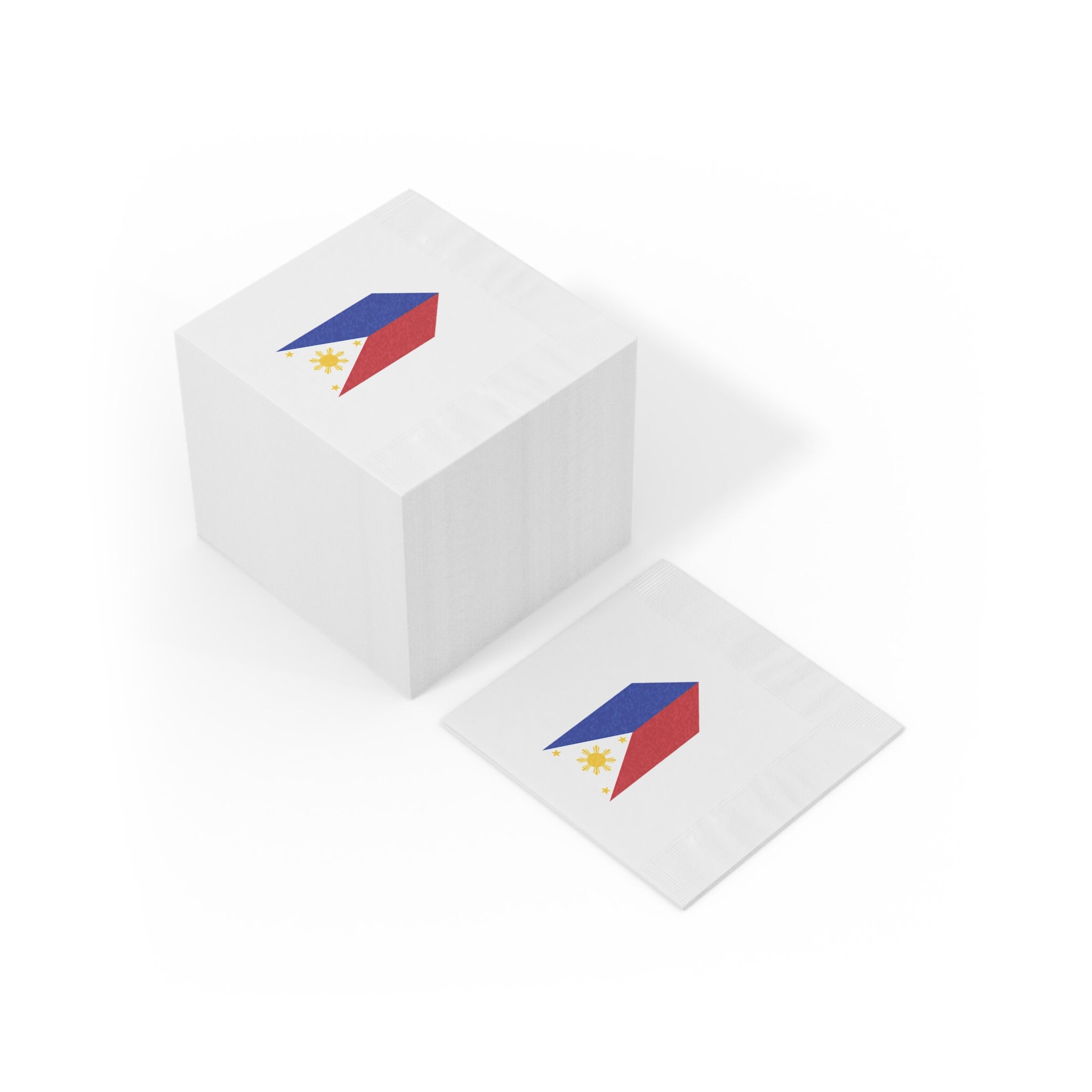 Philippine Flag White Coined Disposable Napkins Luncheon Beverage ...
