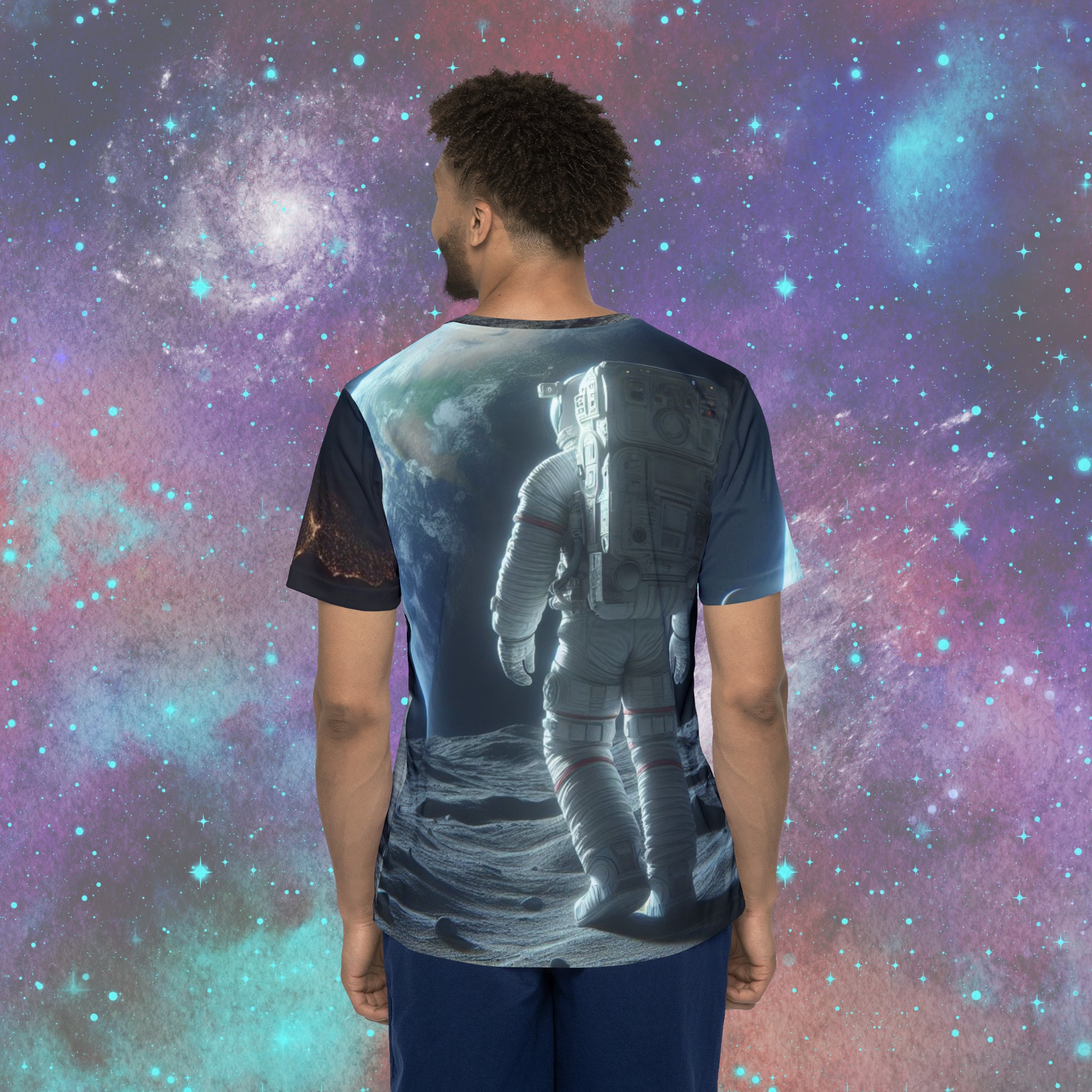 Astronaut on Moon Spaceman Sports Jersey - Etsy