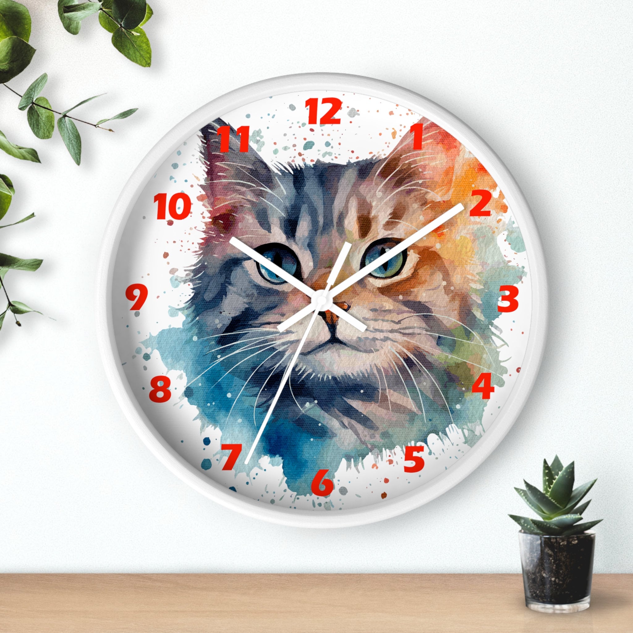 Kitty Cat Wall Clock - Etsy