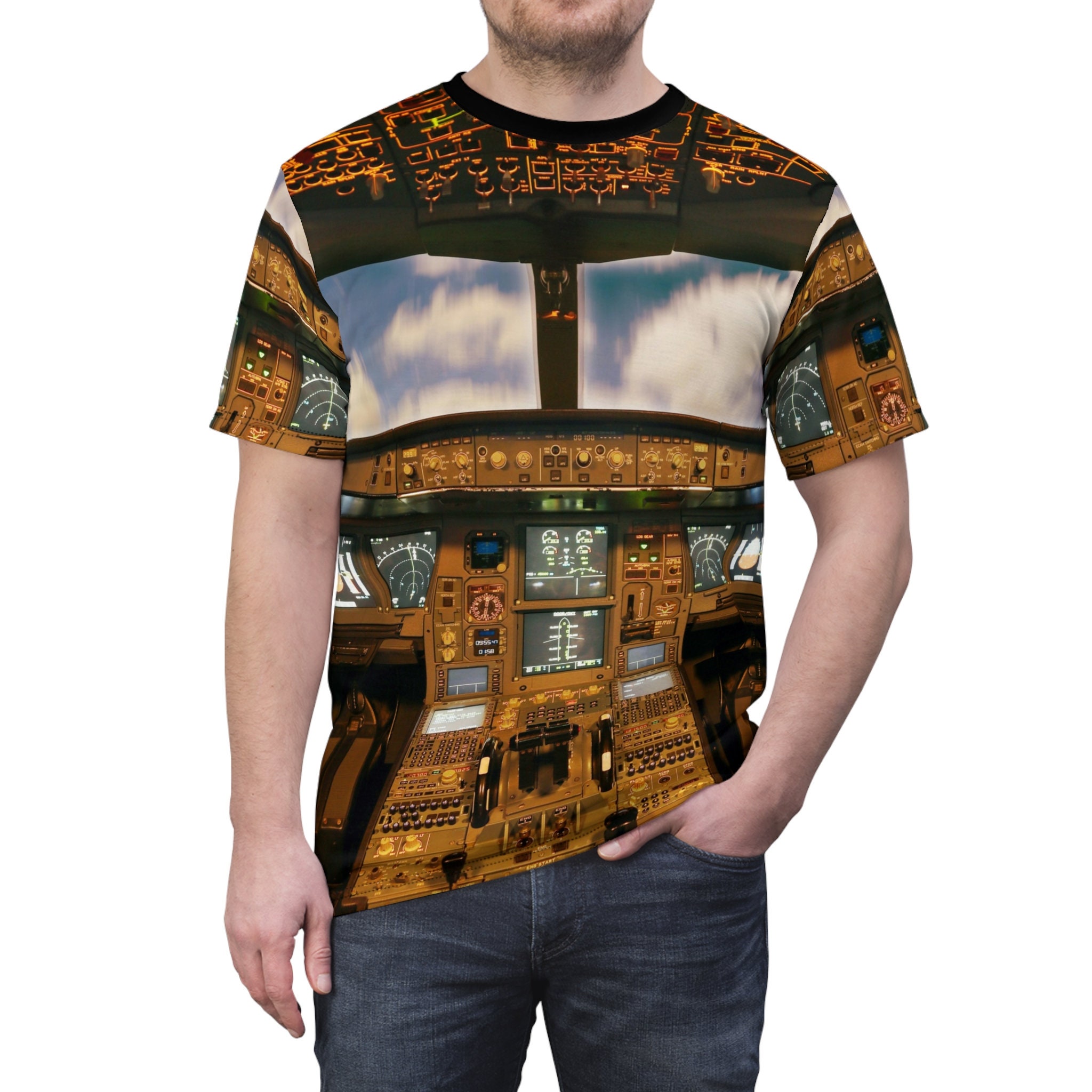 Airplane Cockpit Unisex Tee Shirt - Etsy