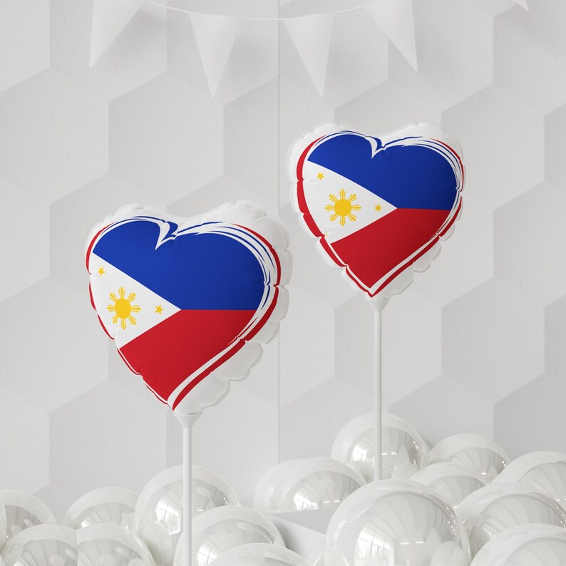 Philippine Flag Mylar Balloon Heart-shaped, 11" - Etsy