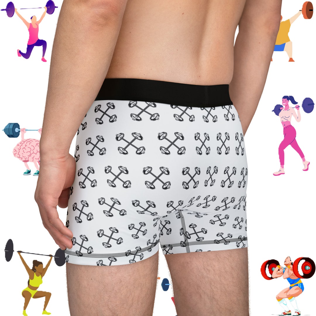 Barbells Weights Power Lifting Men's Boxers - Etsy