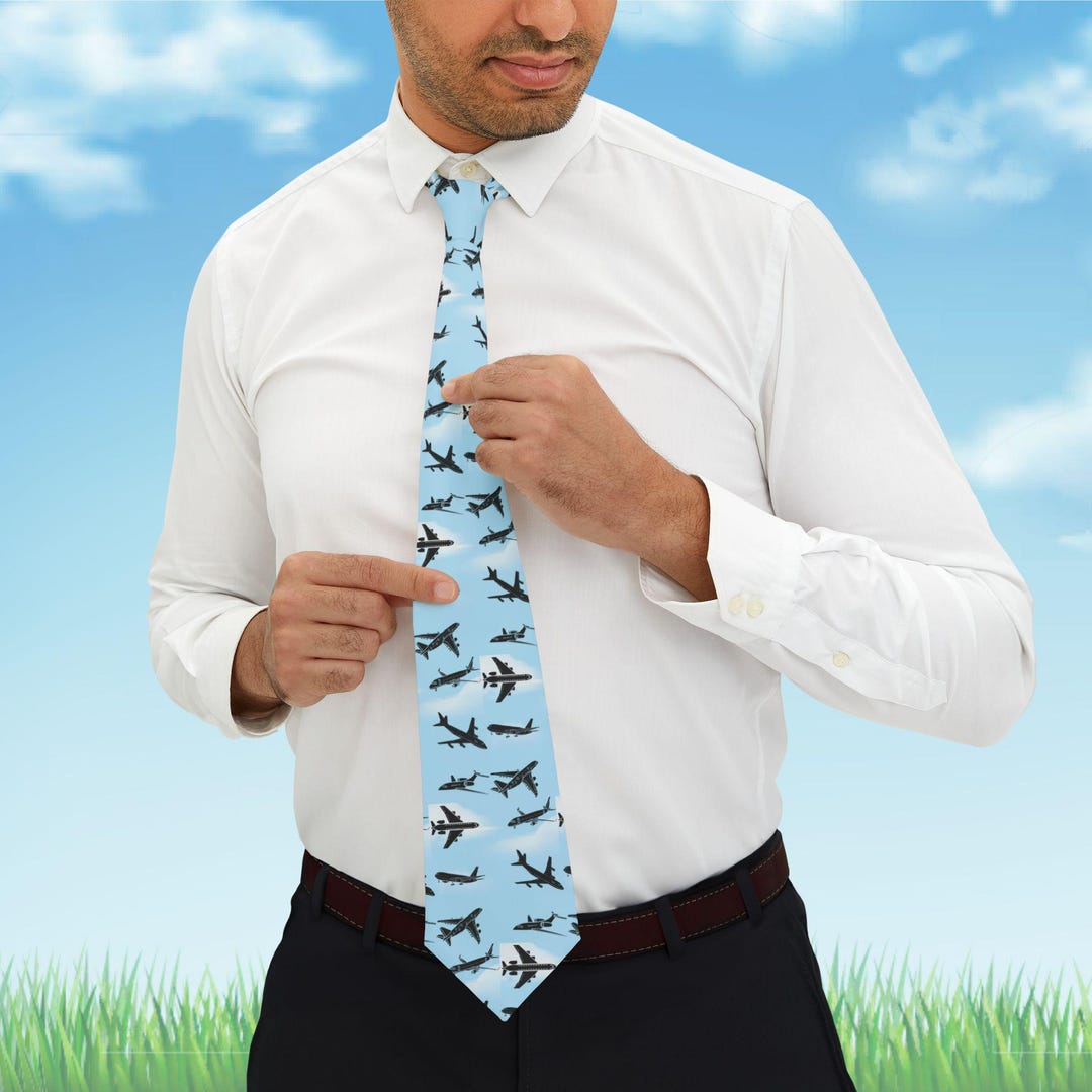 Aviation Necktie for Airplane Enthusiasts, Pilot Necktie With Different ...