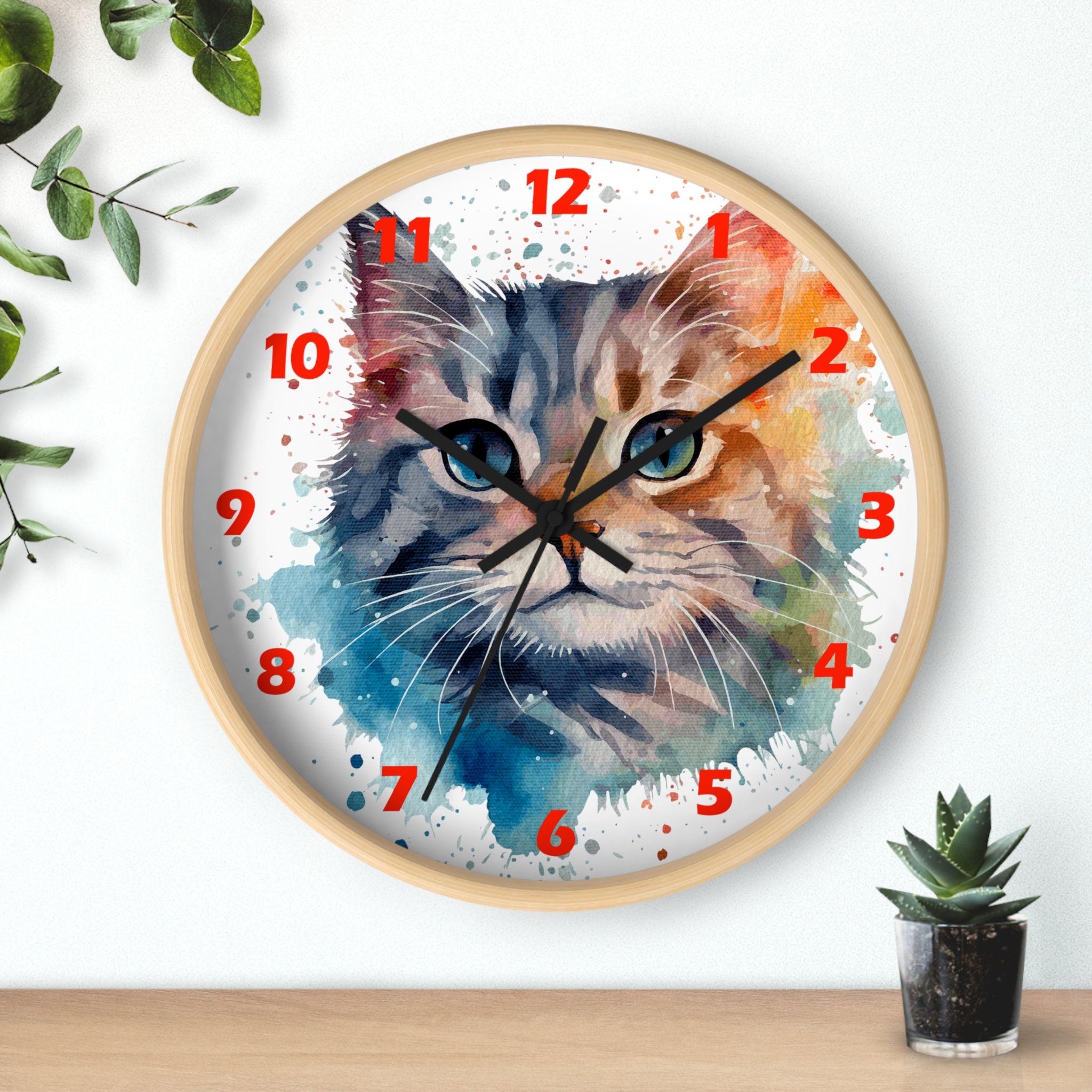 Kitty Cat Wall Clock - Etsy