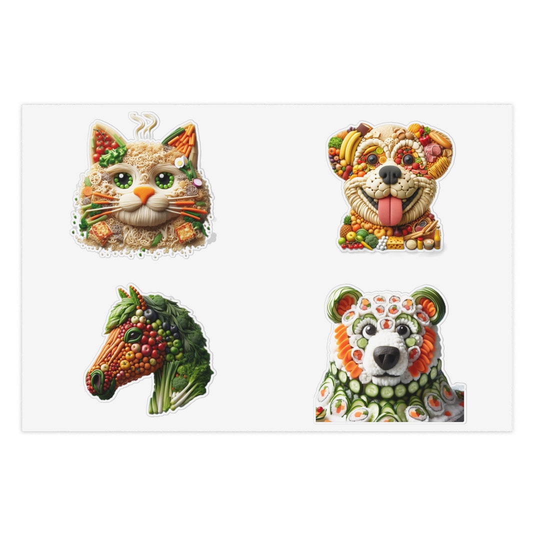 Animal Foodies Sticker Sheet Bundle, 10pcs - Etsy