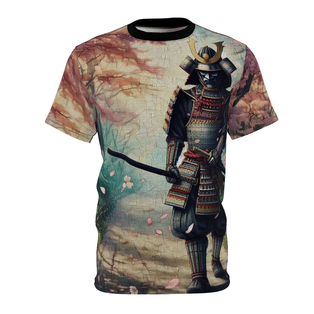 Samurai Walking Mosaic Unisex Tee - Etsy