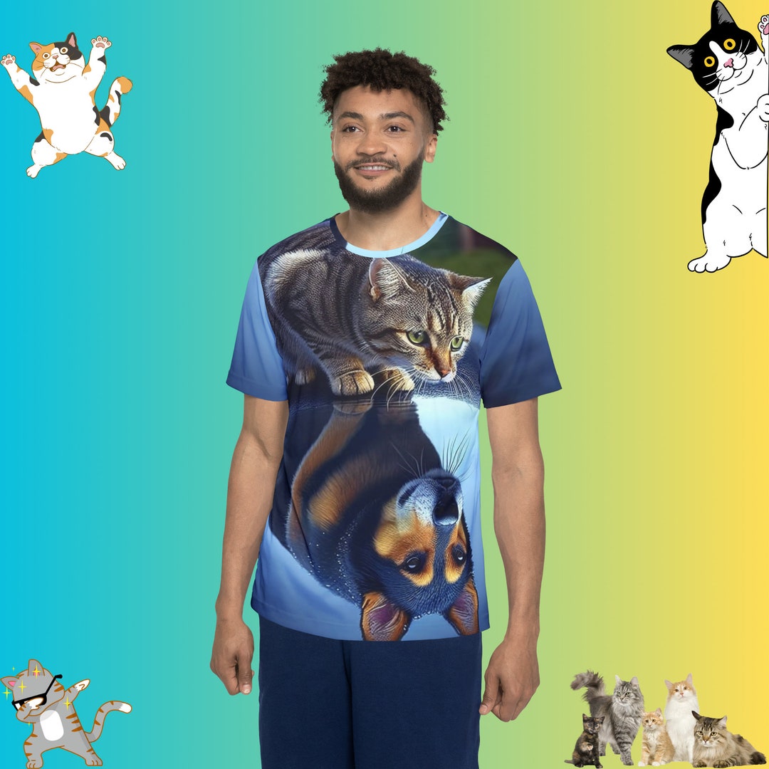 Cat Reflection Dog Dog Reflection Cat Unique Pet Shirt Cat Lover Dog ...