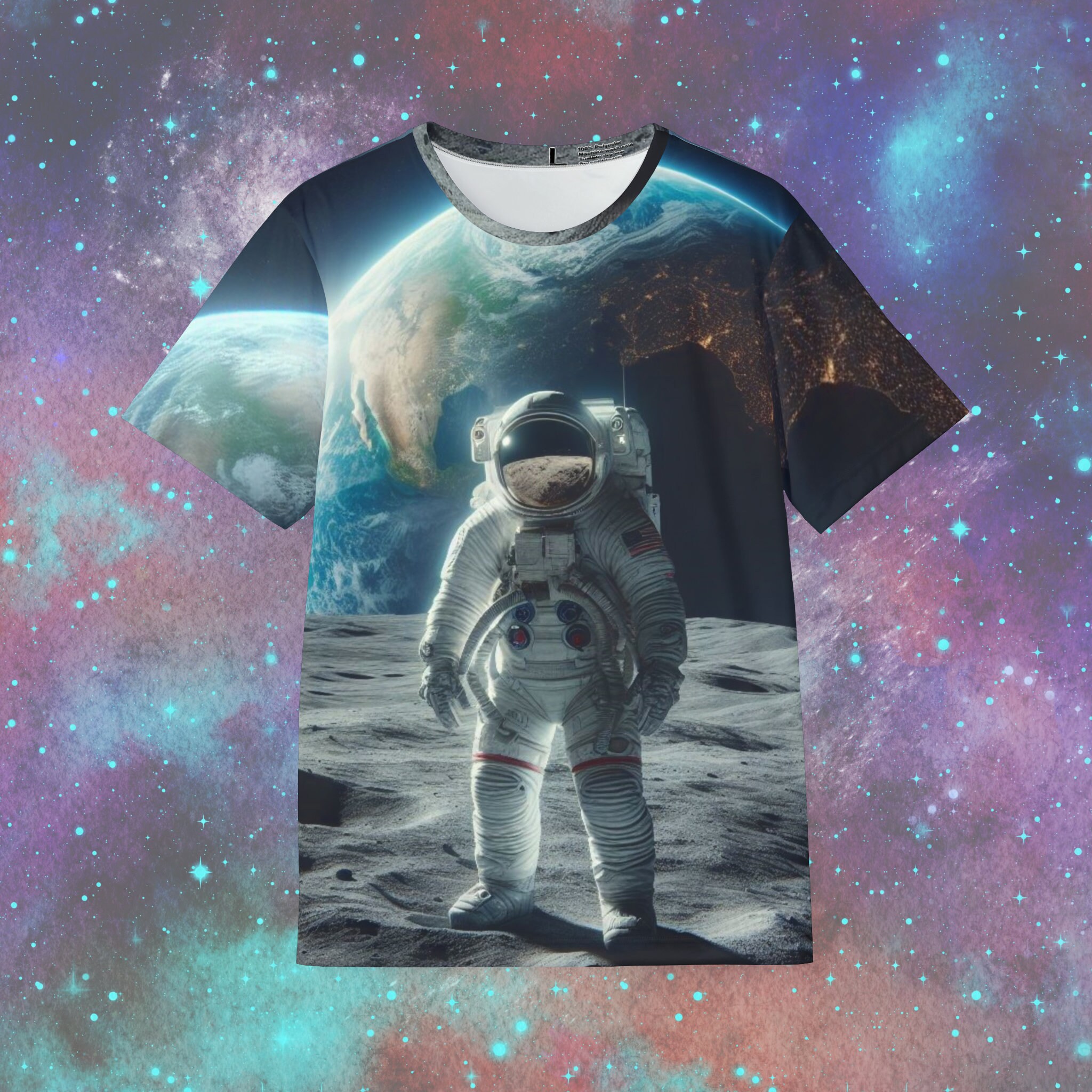 Astronaut on Moon Spaceman Sports Jersey - Etsy