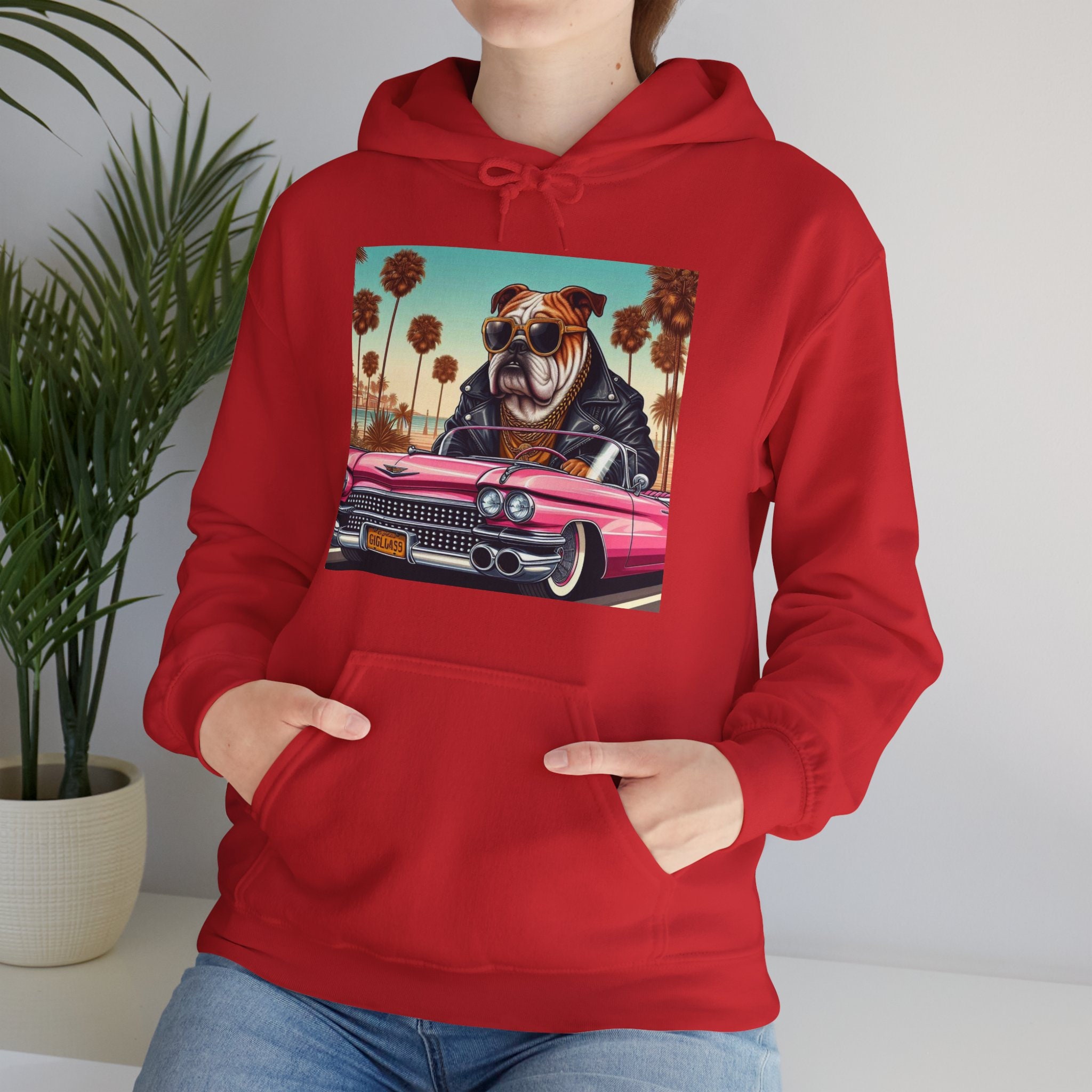 Cool Paws Driving Cool Cars Unisex Hooded Sweater Bulldog - Etsy