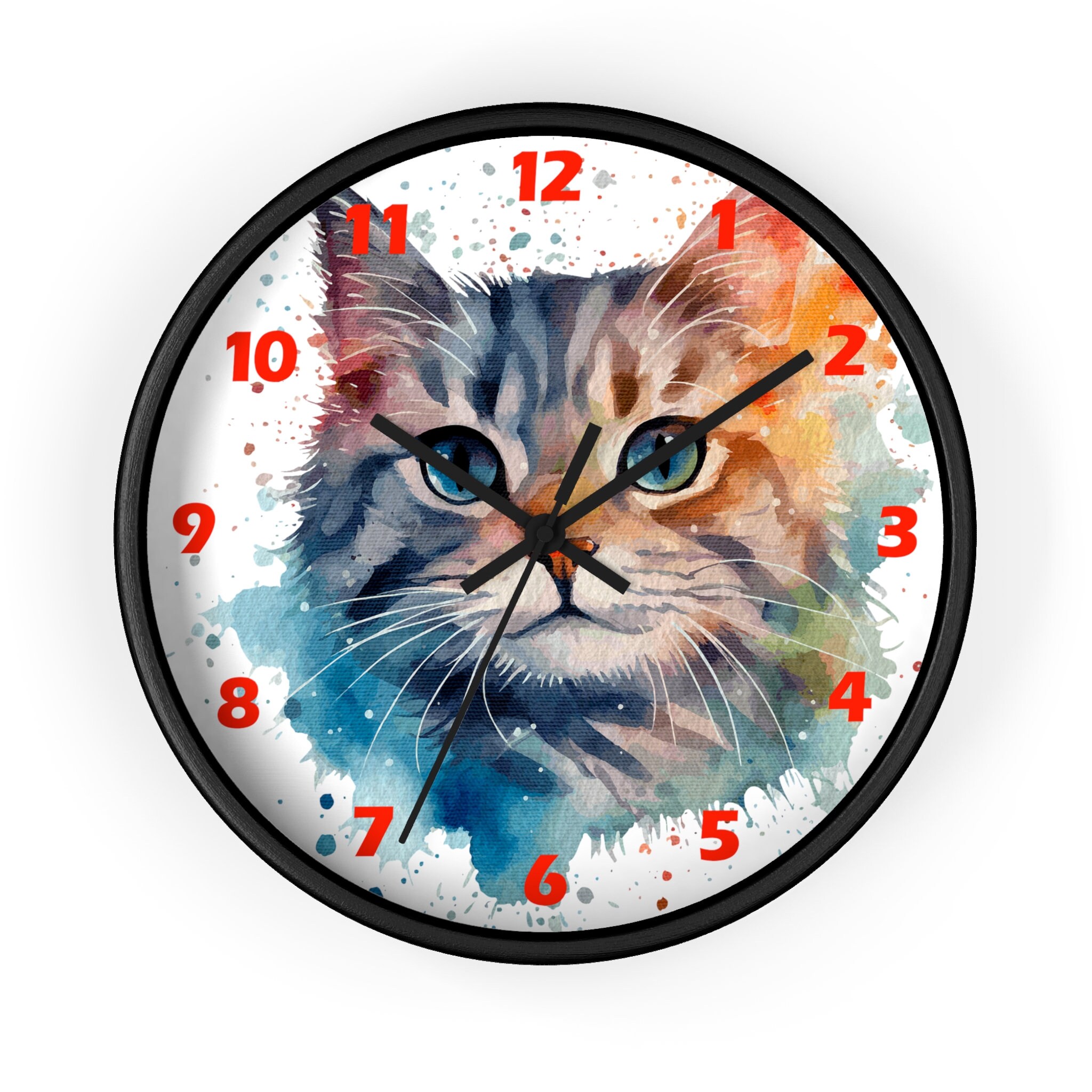 Kitty Cat Wall Clock - Etsy
