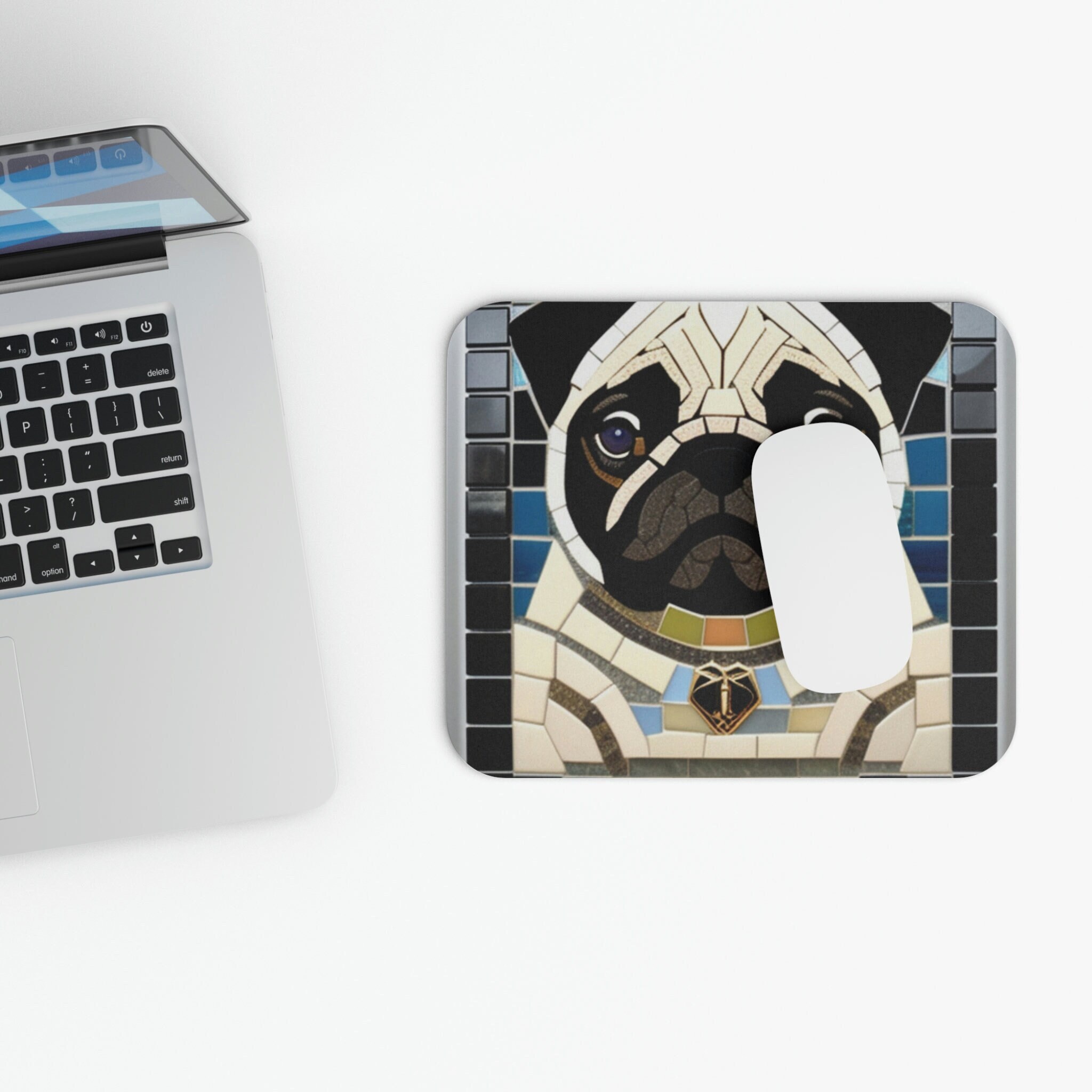 Pug Original Art Mosaic Mouse Pad (rectangle) - Etsy