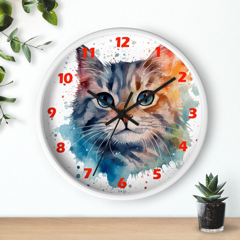 Kitty Cat Wall Clock - Etsy