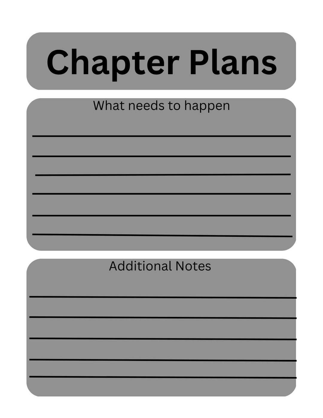 Chapter Planner Printable PDF - Etsy