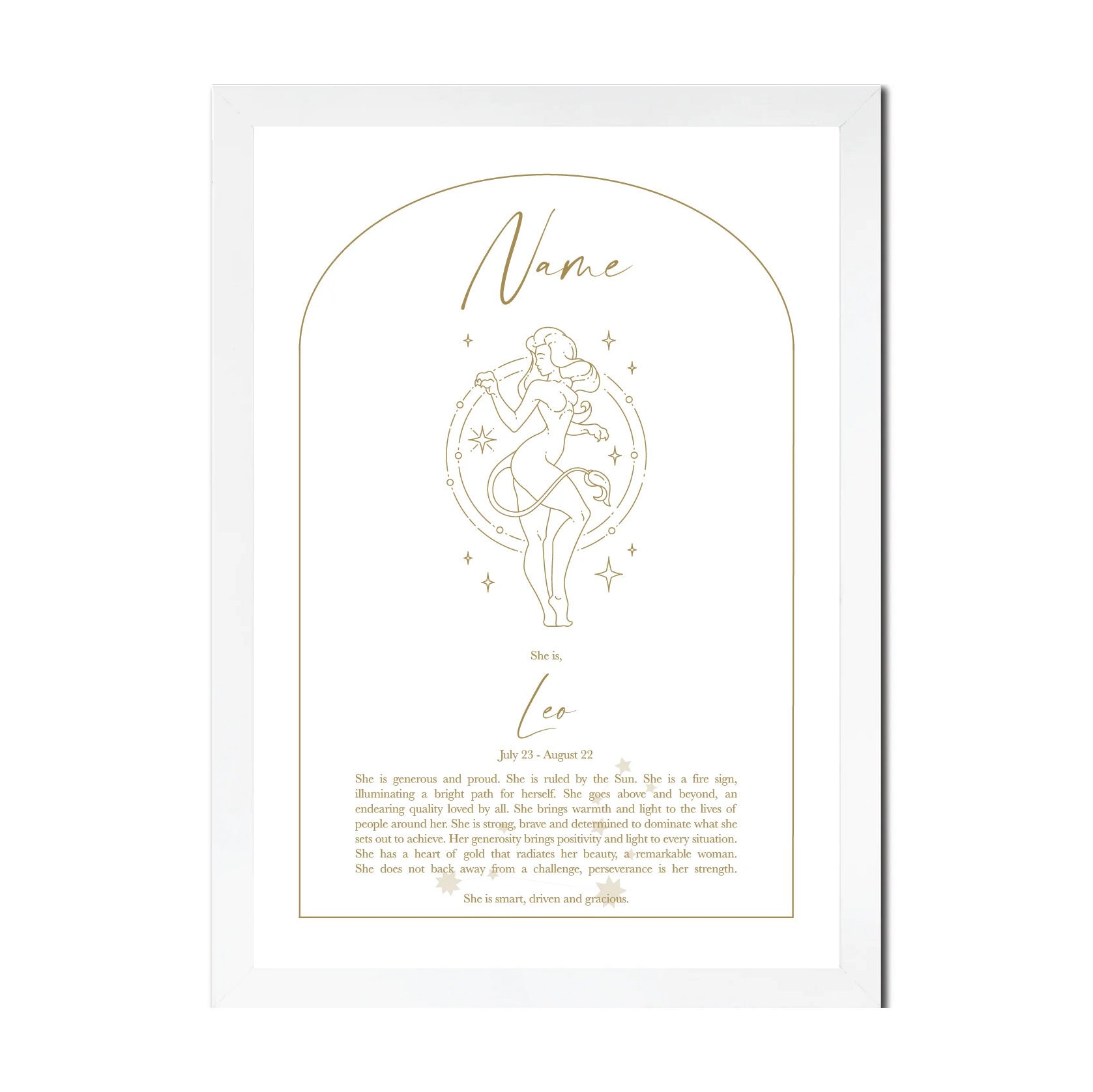 LEO PRINT Zodiac Print Personalised Print Zodiac Digital - Etsy Australia