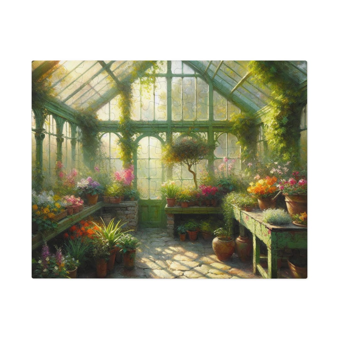 Greenhouse Floral Jigsaw Puzzle (30-2000 Piece), Impressionistic Style ...