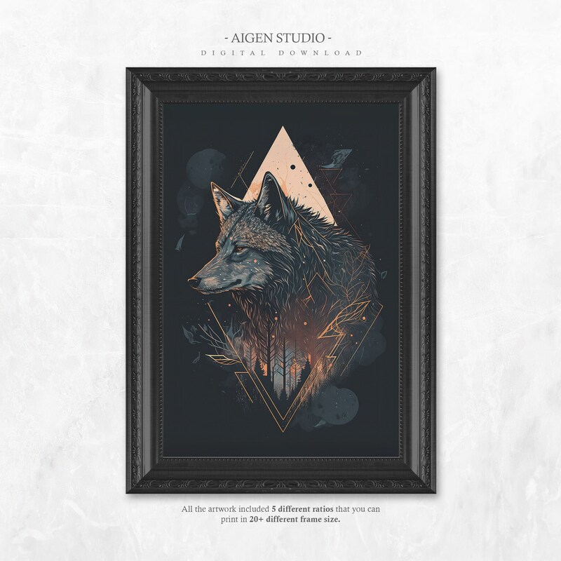 Wolf Poster - Etsy