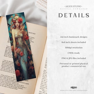 Bookmarks 20 Fairy Designs Printable Bookmarks Digital Download ...