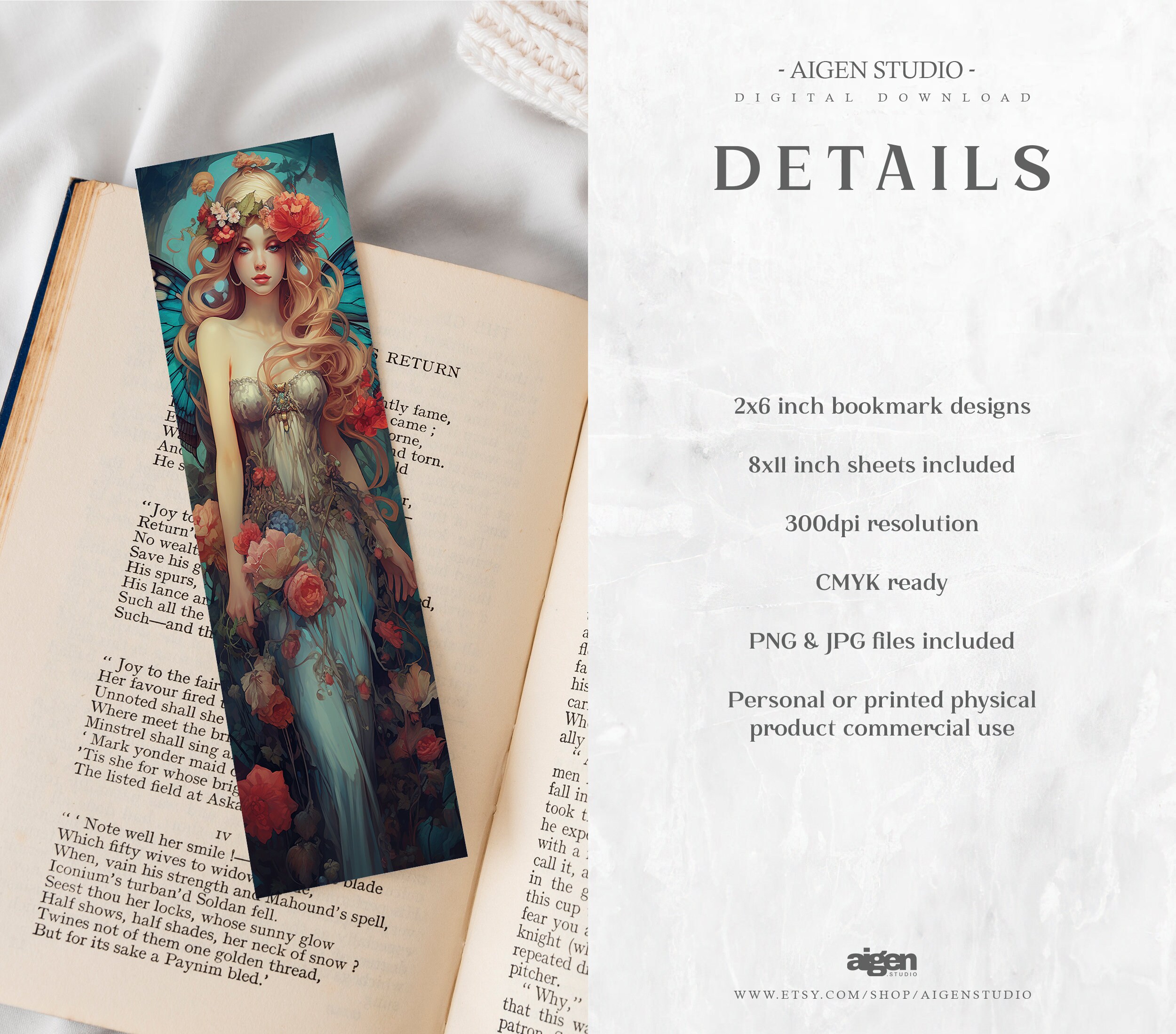 Bookmarks 20 Fairy Designs Printable Bookmarks Digital - Etsy