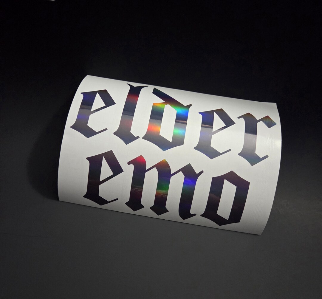 Elder Emo Gothic Font Vinyl Decal: Waterproof Sticker - Etsy