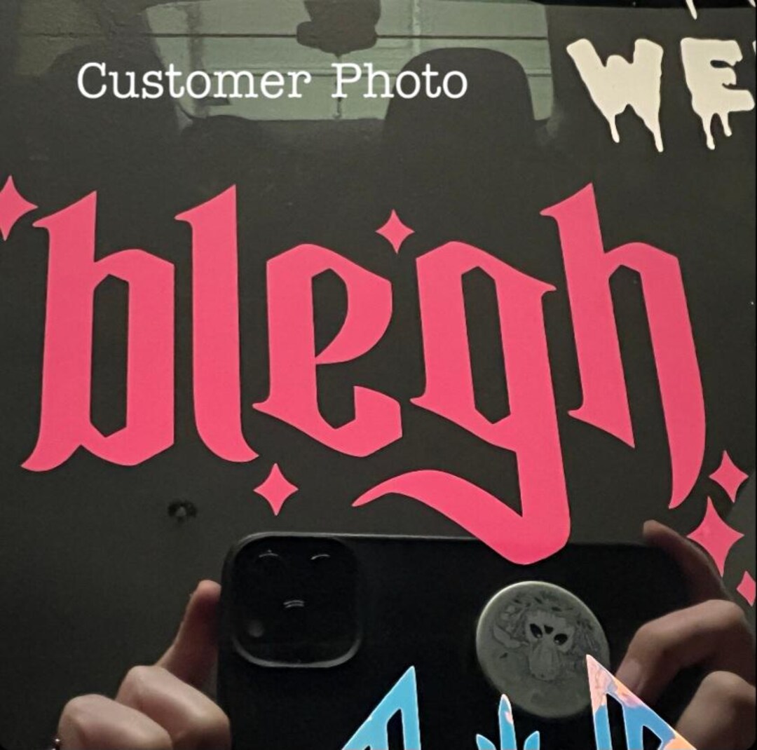 Blegh Metal Vinyl Decal Bumper Sticker High Quality Waterproof Car ...