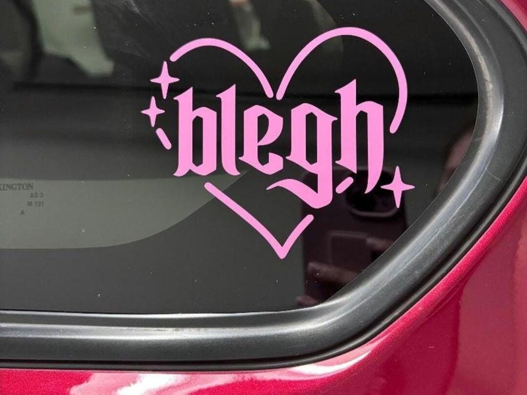 BLEGH Heart Sparkles Waterproof Vinyl Decal - Car, Laptop, Cup Sticker ...