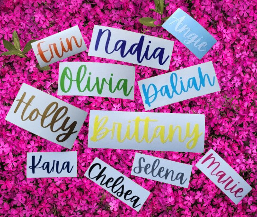 Personalized Custom Name Text Waterproof Vinyl Decal Window Bumper ...