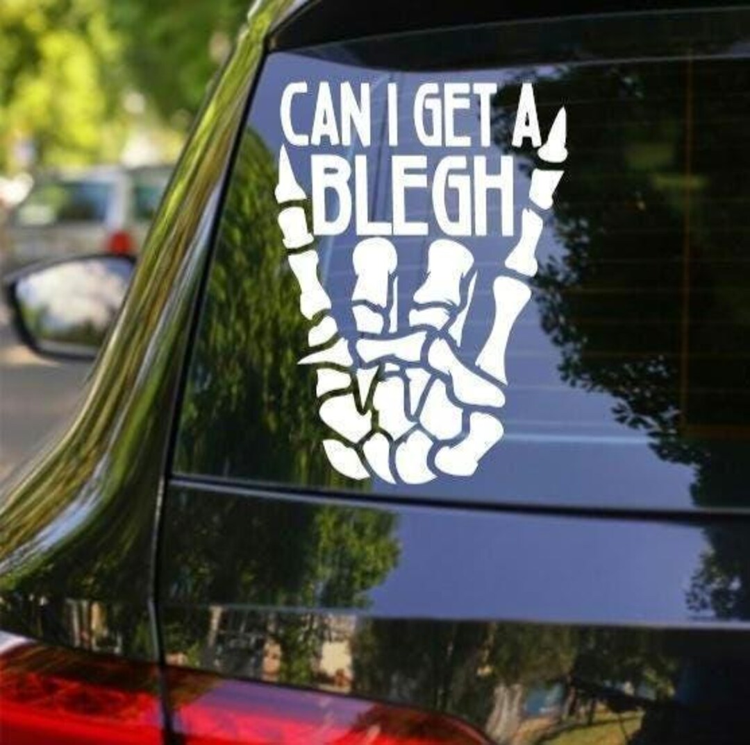 BLEGH Metal Skeleton Hand Vinyl Decal - Waterproof Car Sticker - Etsy
