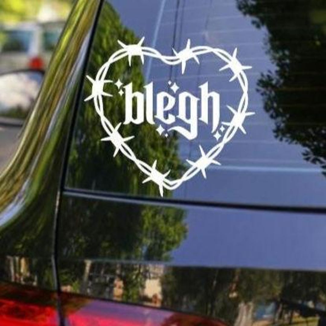 Blegh Heart Sparkles High Quality Waterproof Vinyl Decal Bumper Sticker ...