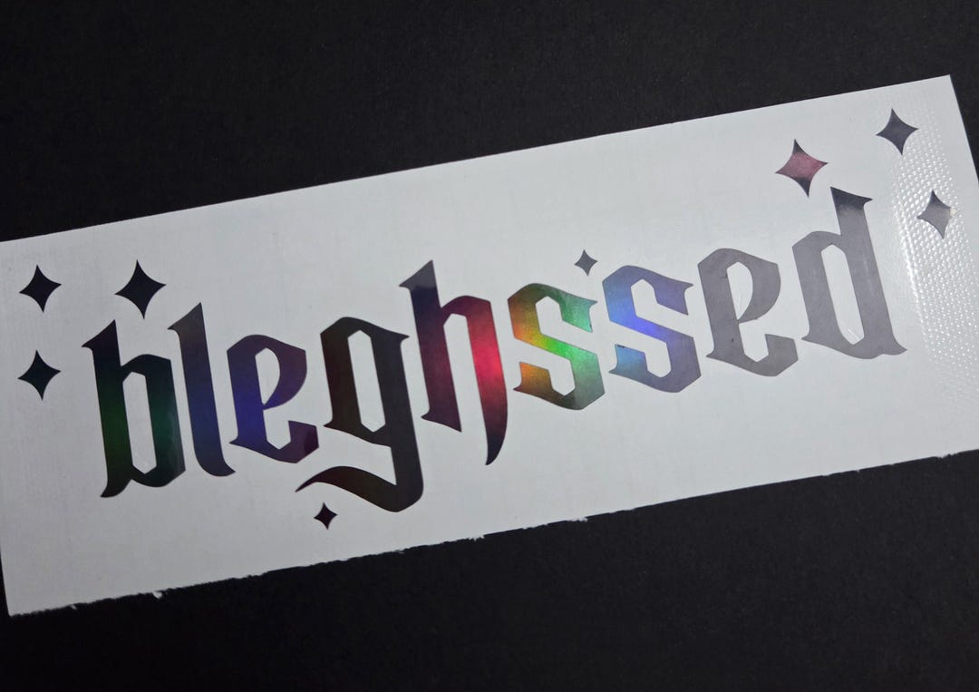 Bleghssed Metalcore Vinyl Decal - Sparkle Stars Diamonds Bumper Window ...