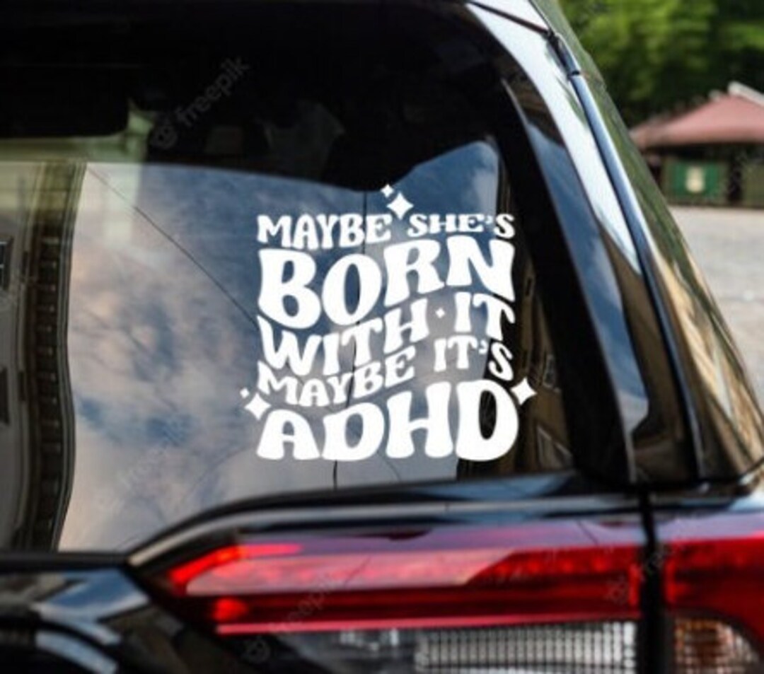 ADHD Funny Vinyl Decal Sticker for Cars Trucks Tablets Laptops Desk ...
