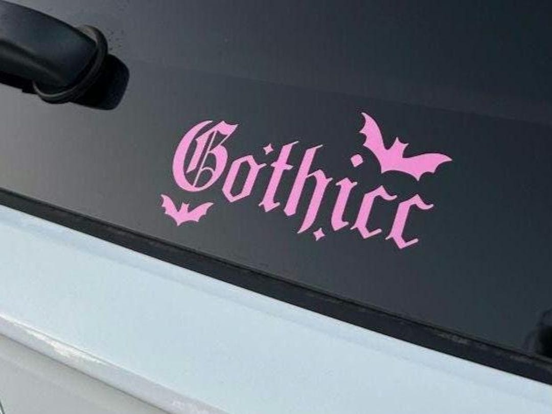 Gothic Bats Stars Sparkle Vinyl Decal Bumper Sticker for Cars, Trucks ...