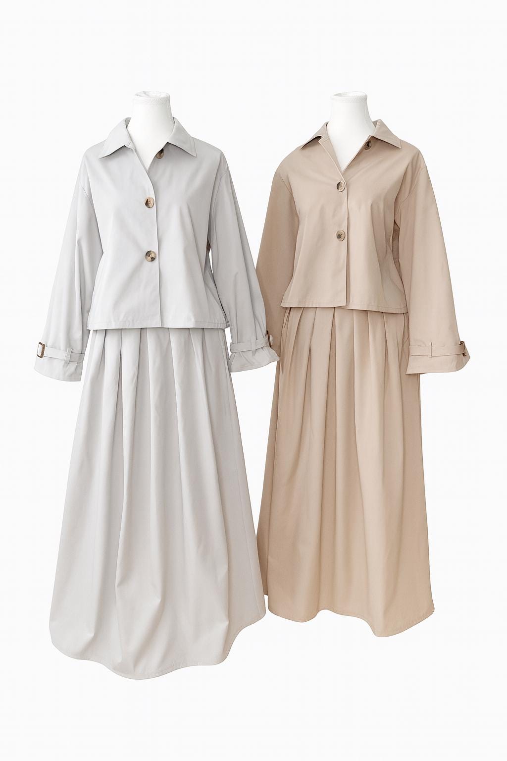 Modest Abaya Set | Two-piece Maxi Abaya Outfit | Muslim Clothing | Sage ...