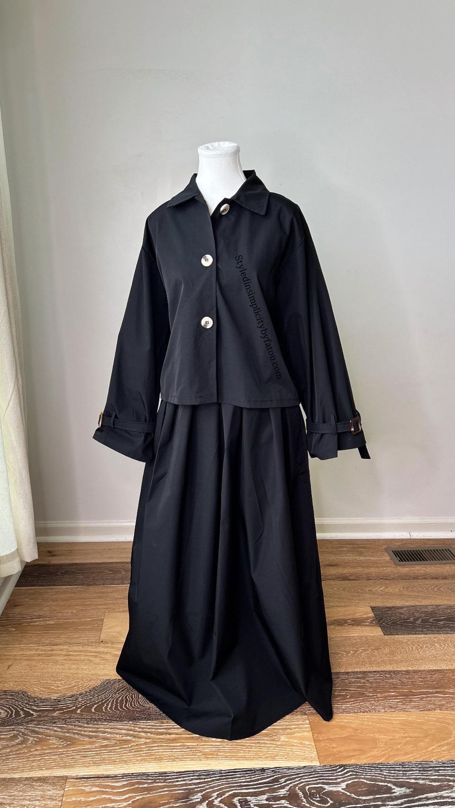 Modest Abaya Set | Two-piece Maxi Abaya Outfit | Muslim Clothing | Sage ...