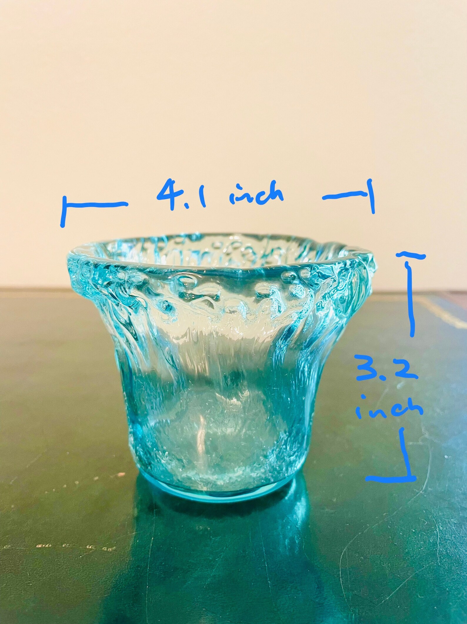 Vintage Pale Blue Scandinavian Ice Glass C. 1970s - Etsy