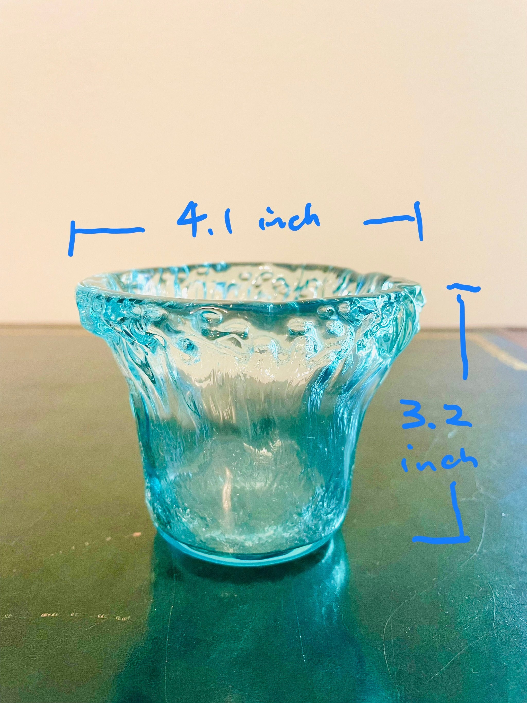 Vintage Pale Blue Scandinavian Ice Glass C. 1970s - Etsy