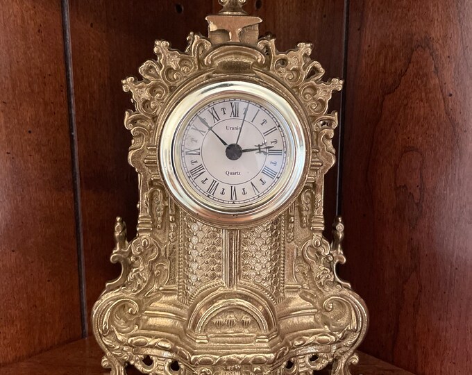 Italian Uranio Brass Mantle Clock - Etsy